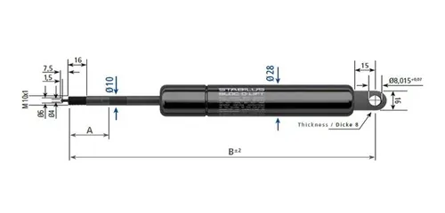Amortiguador Stabilus Bloc O Lift 869856 Amortiguador Stabilus Bloc O Lift 869856