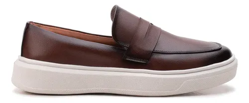 Sapato Loafer Masculino Mocassim Couro Casual Comfort Luxo | Frete grátis