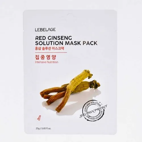 Mascarilla Facial Coreana Ginseng Rojo Revitalizantes 100pz Meses Sin