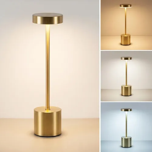 Luminária Mesa 3 Cores Abajur Led Dimerizável Recarregável | MercadoLivre