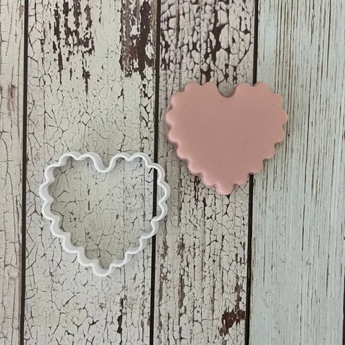 Cortante Galletita Corazon Borde Ondeado / Lauacu Cortante Galletita Corazon Borde Ondeado / Lauacu