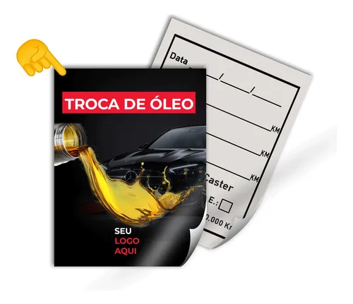 Etiqueta Adesiva Troca De Óleo Eletrostática 500 Unid. Etiqueta Adesiva Troca De Óleo Eletrostática 500 Unid.