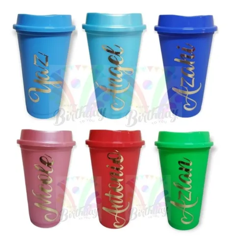 Vaso Cafetero Personalizado 40 Pzas 16oz Corte Vinil En Venta En