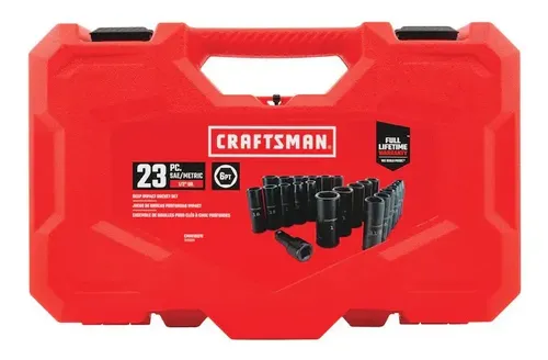 Juego De Dados De Impacto Craftsman, 23 Pzs, Std Y Mm 1/2 | Envío gratis