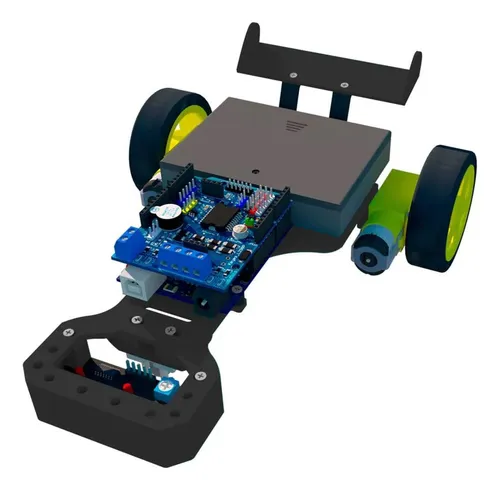 Kit de montaje de robots Line Follower, coche CDR, color negro ... Kit de montaje de robots Line Follower, coche CDR, color negro ...