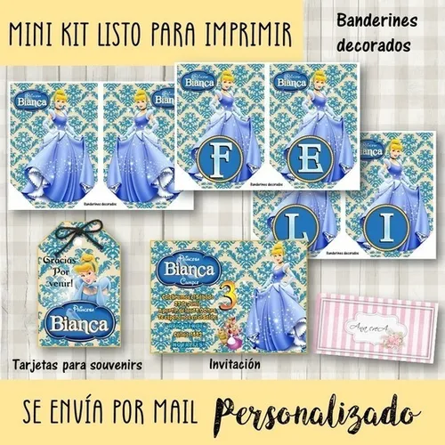Mini Kit Imprimible Cenicienta Mod2 Deco Cumpleaños En Venta En Rosario Santa Fe Por Sólo