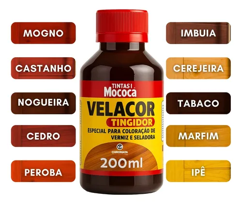 Tingidor Veladura P/ Verniz Seladora Velacor Mococa - 200ml | MercadoLivre
