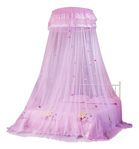 Cortina De Cama Redonda De Encaje Estilo Princesa Con Dosel Envío Gratis