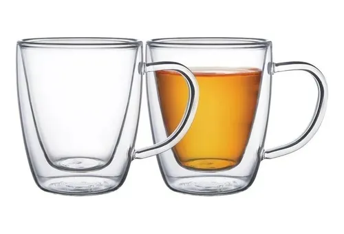 Set 2 Tazas Te Cappuccino Café C Leche Vidrio Doble Samihome Set 2 Tazas Te Cappuccino Café C Leche Vidrio Doble Samihome