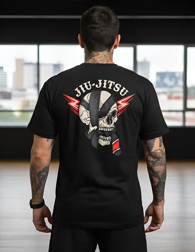 Camiseta Jiu-jitsu Caveira Skull Camisa Feminina E Maculina ...