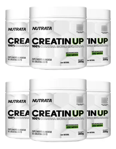 Creatin Up Creatina 100 Monohidratada 300g Nutrata Kit 6x Frete Grátis