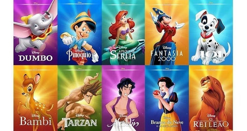 Coleção Clássicos Disney Diversos Filmes Pack 10 Dvds R 119 95 Em