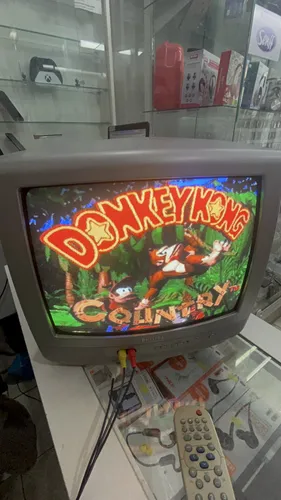 Tv Crt Tubo Retrô Games Phillips 14pt | Frete grátis