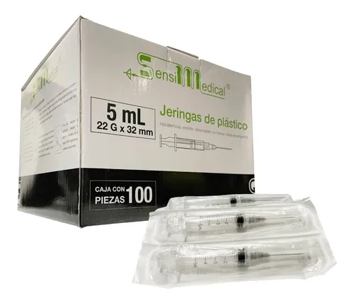 Comprar Jeringa Sensimedical 5ml C/aguja 22gx32mm Negro Caja C/100pz Comprar Jeringa Sensimedical 5ml C/aguja 22gx32mm Negro Caja C/100pz