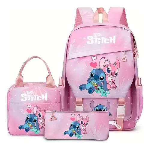 Nuevo Stitch Estudiantes Mochila Escolar Ligero Carga Gran Capacidad ...