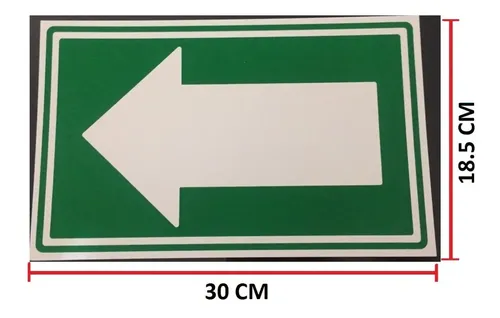 Letrero Señalamiento Flecha Izquierda 10 Pzas | Envío gratis