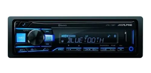 Autoestereo Alpine Bluetooth Multicolor Usb Mp3 Ute-73bt