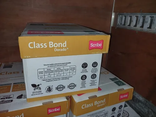Caja Papel Scribe Class Bond Dorado Carta Con 5000 Hojas Color Blanco