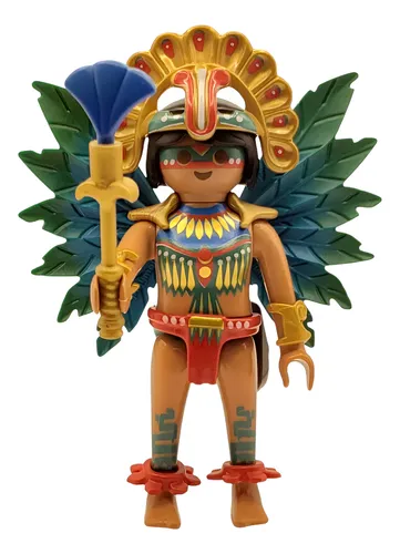 Playmobil Princesa Mexica Azteca O Maya Con Penacho Retromx Verde ...