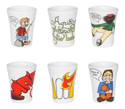 Juego de 6 tazas de cachaça de colores cachaça | MercadoLibre Juego de 6 tazas de cachaça de colores cachaça | MercadoLibre