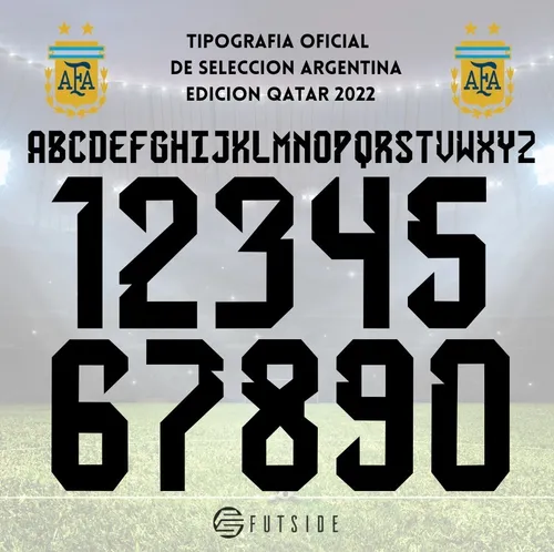 Tipografia Oficial Seleccion Argentina Qatar 2022 en venta en Salvador ... Tipografia Oficial Seleccion Argentina Qatar 2022 en venta en Salvador ...