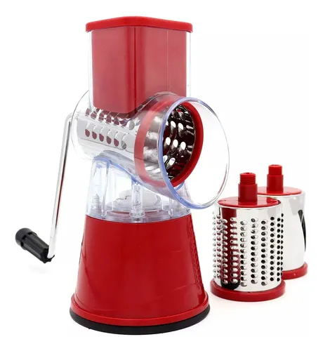 Rallador De Queso Pan 3 Cuchillas Rayador Manual Para Mesada Color Rojo ...