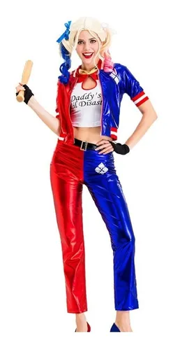 Suicide Squad Harley Quinn Cosplay Disfraz Conjunto Completo Cuotas