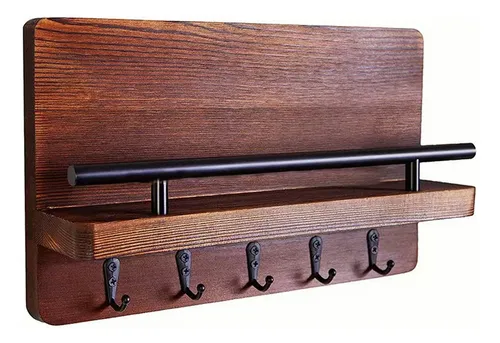 Porta Llaves Portallaves Rústico Montar En Pared Madera | MercadoLibre