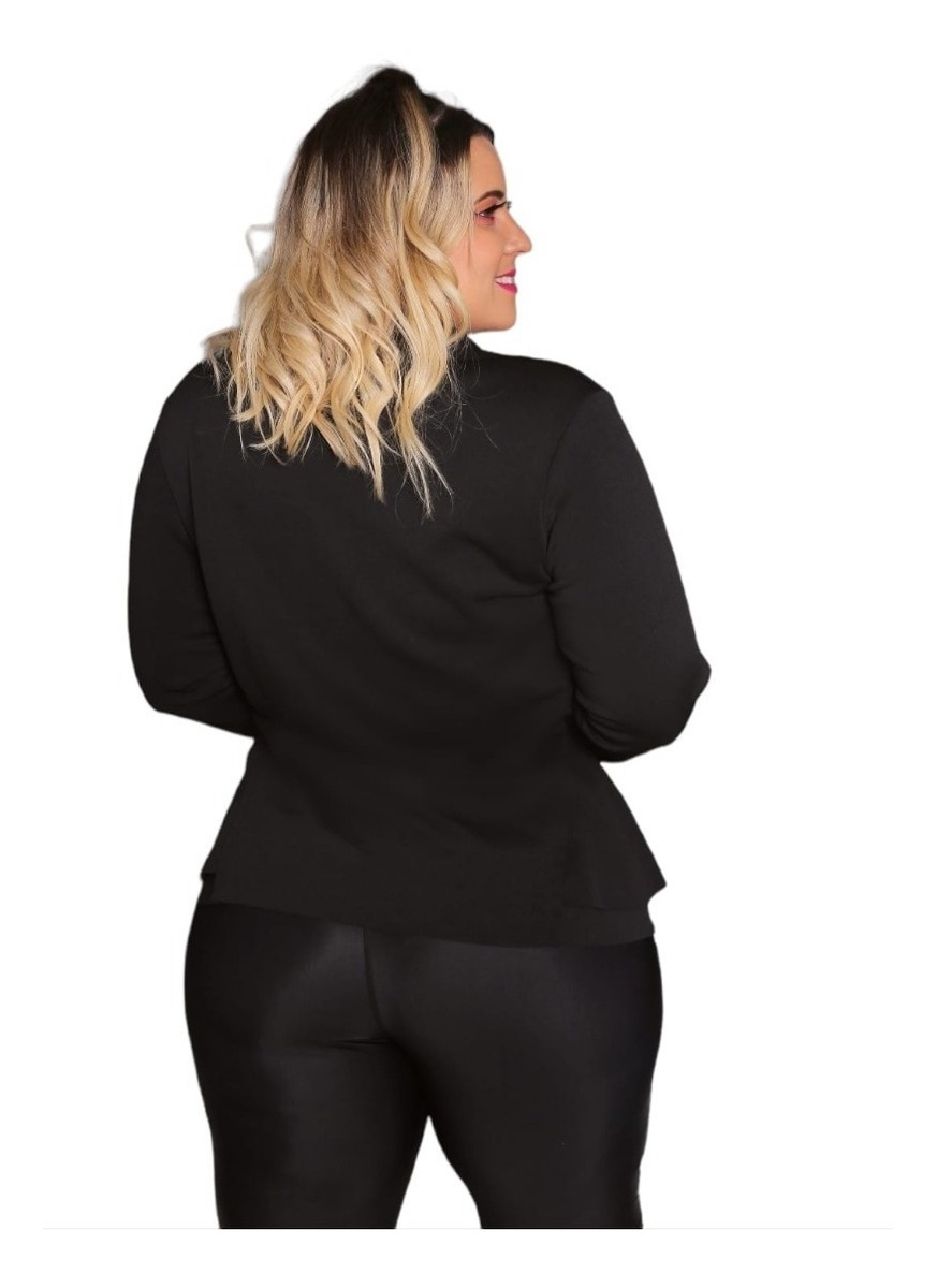 Blazer Plus Size Casaco Feminino Neoprene G1 G2 G3 Premium Mercadolivre