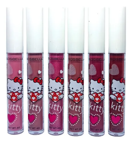 Set 6 Labiales Indelebles Hello Kitty Sosbella Meses Sin Interés