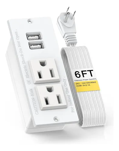 Enchufe Con 2 Sockets Trifásicos Y 2 Puertos Usb Blanco | Envío gratis Enchufe Con 2 Sockets Trifásicos Y 2 Puertos Usb Blanco | Envío gratis