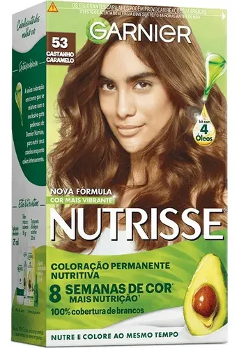 Garnier Nutrisse - Kit Coloración Permanente Nutritiva Tono 53 Caramelo ...