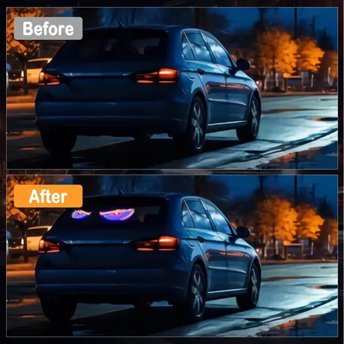 Pantalla Led Ojo Del Diablo Para Coches/camiones 2pzs Rojo Amarillo ...