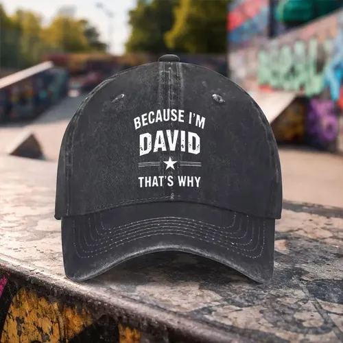 Boné De Beisebol Lavado Com Estampa David Name | MercadoLivre