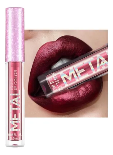 Lápiz labial líquido de maquillaje metálico de larga duración - Chili ... Lápiz labial líquido de maquillaje metálico de larga duración - Chili ...