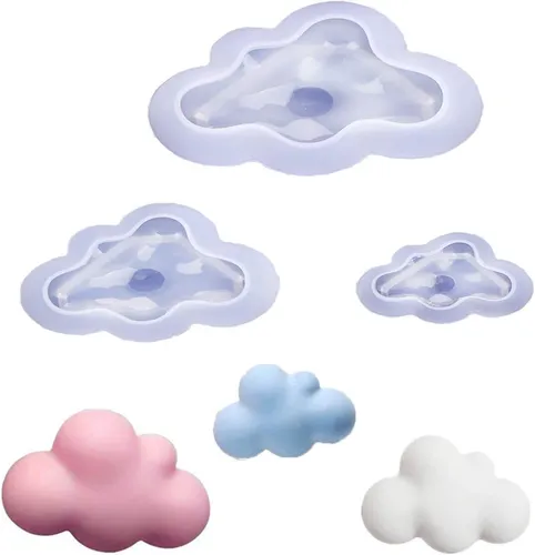 6 Piezas 3d Nube Molde De Silicona Para Fondant De Chocolate Envío Gratis