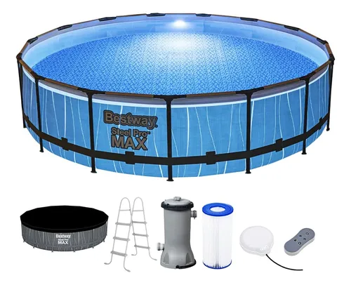 Piscina Estrutural 14.970 L com Led 7 Cores Completa Bomba Filtrante ... Piscina Estrutural 14.970 L com Led 7 Cores Completa Bomba Filtrante ...