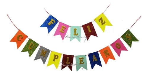 Banner Letrero Feliz Cumpleaños De Fomi Diamantado Foami Cuotas Sin