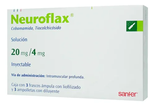 Neuroflax Solución Inyectable 20 Mg/4 Mg, 3 Frascos Ámpula + 3 ...