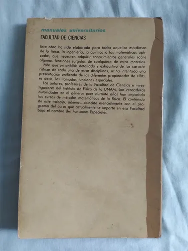 Libro Métodos Matemáticos De La Física, Funciones Especiales en venta ... Libro Métodos Matemáticos De La Física, Funciones Especiales en venta ...