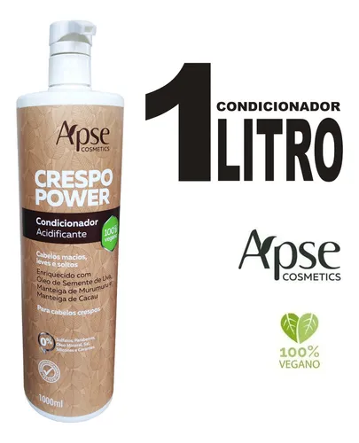 Apse Crespo Power Condicionador Acidificante Grande 1 Litro | MercadoLivre
