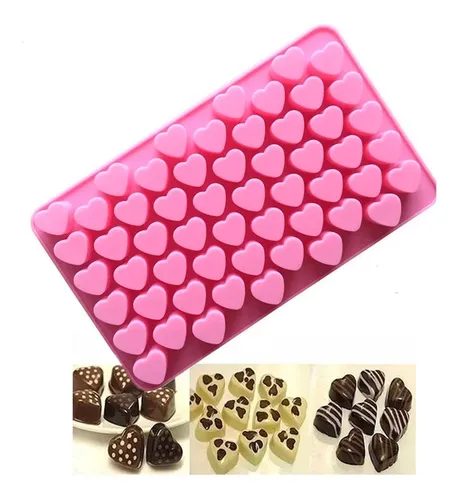 Molde Silicon Corazones Mini Chocolates Gomitas Reposteria Meses Sin