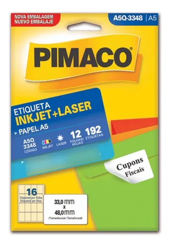 Etiqueta A5q-3348 C/192 Unid. - Pimaco | MercadoLivre Etiqueta A5q-3348 C/192 Unid. - Pimaco | MercadoLivre