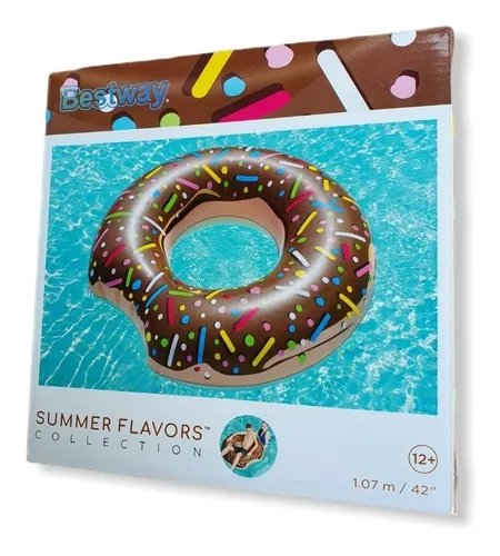 Inflable Dona Mordida Chocolate Salvavidas Flotador Adulto Inflable Dona Mordida Chocolate Salvavidas Flotador Adulto
