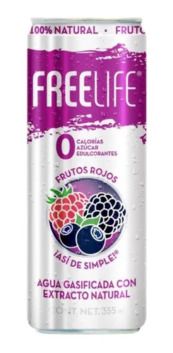 Agua Mineral Gasificada Freelife 355 Ml Sabor Frutos Rojos | MercadoLibre Agua Mineral Gasificada Freelife 355 Ml Sabor Frutos Rojos | MercadoLibre