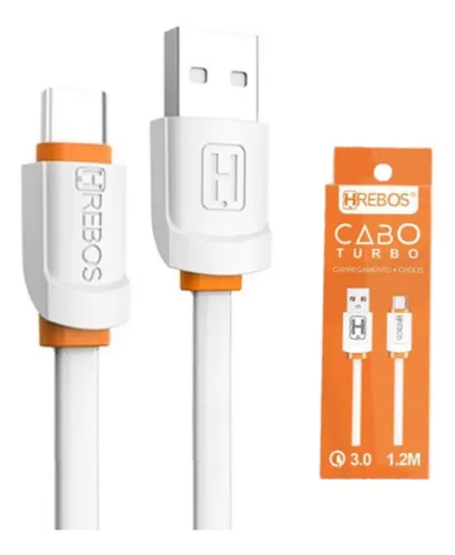 Cable de cargador de celdas USB Turbo reforzado de 1,2 metros tipo C ... Cable de cargador de celdas USB Turbo reforzado de 1,2 metros tipo C ...