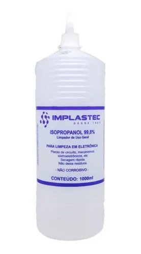 Alcool Isopropilico Implastec Frasco C/ Bico 1 Litro | Parcelamento sem ... Alcool Isopropilico Implastec Frasco C/ Bico 1 Litro | Parcelamento sem ...
