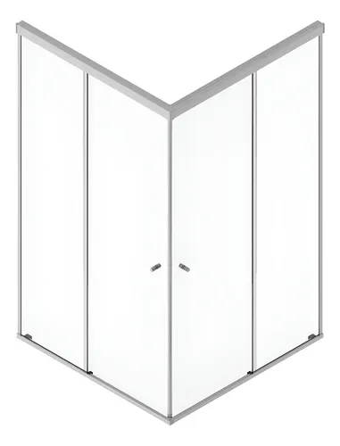 Kit Box Banheiro Quadrado Canto Brilhante 1,20x1,20 S/vidro ...