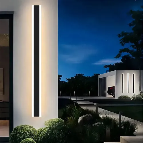 80cm Lámpara De Pared Led Larga Negra, Luz De 3 Tonos Negro | Envío gratis