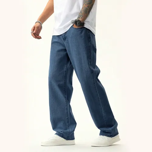 Calça Masculina Jeans Corte Reto Balão Skate Larga Premium Mercadolivre